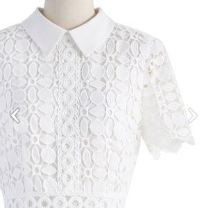 Chicwish | Dresses | Chicwish Crochet White Dress | Poshmark